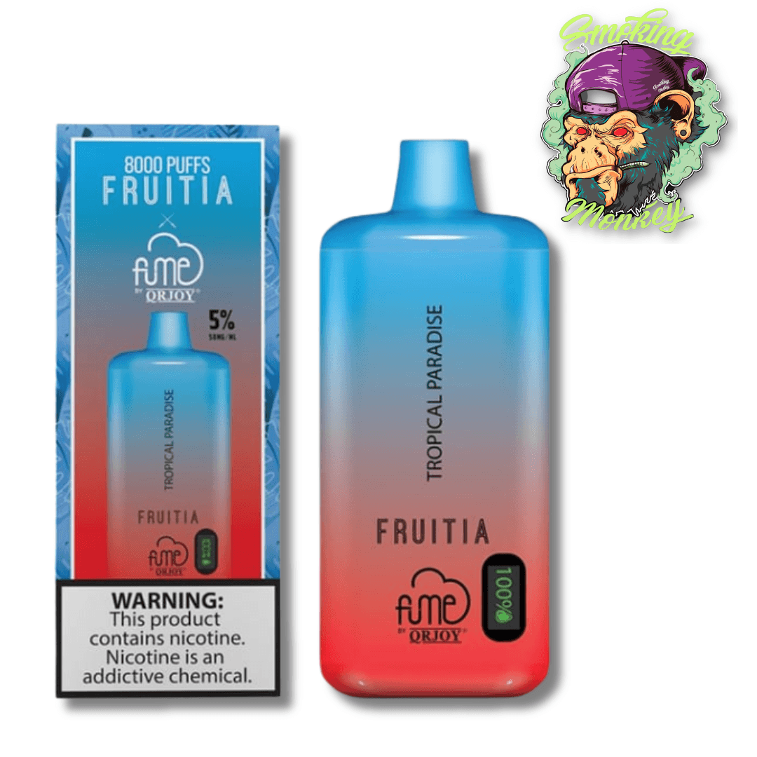 FUME BY QRJOY FRUITIA 8K PUFFS TROPICAL PARADIS - Smoking Monkey El ...